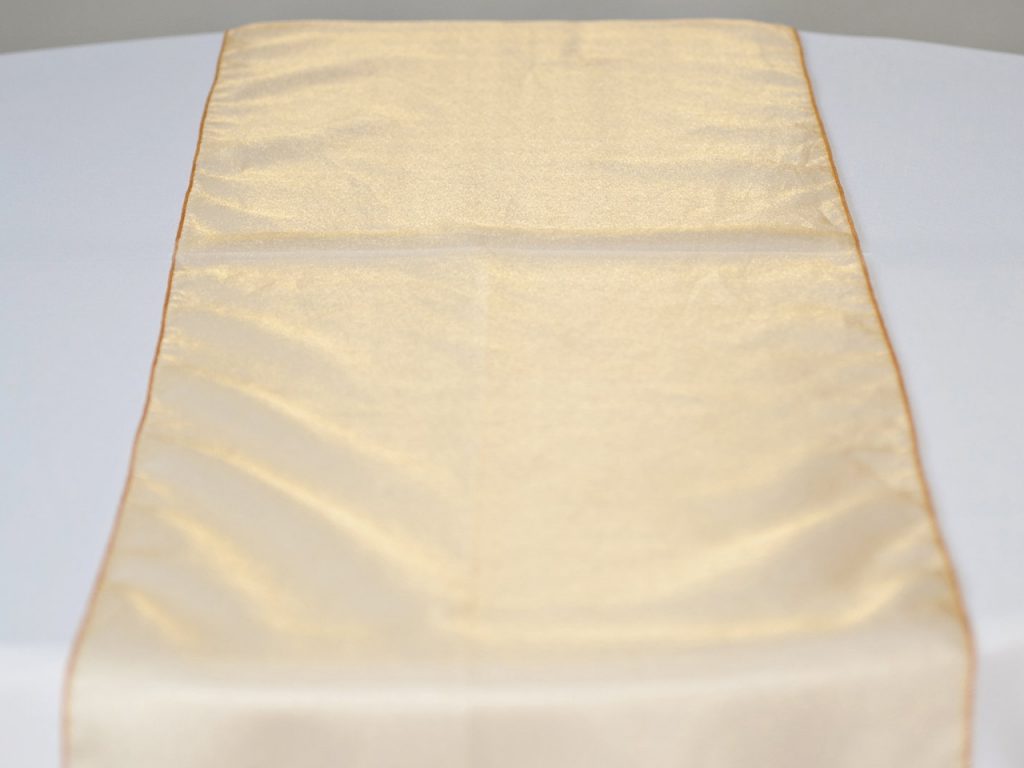 Gold Organza Table runner - Govinda Events & Decoration Hire
